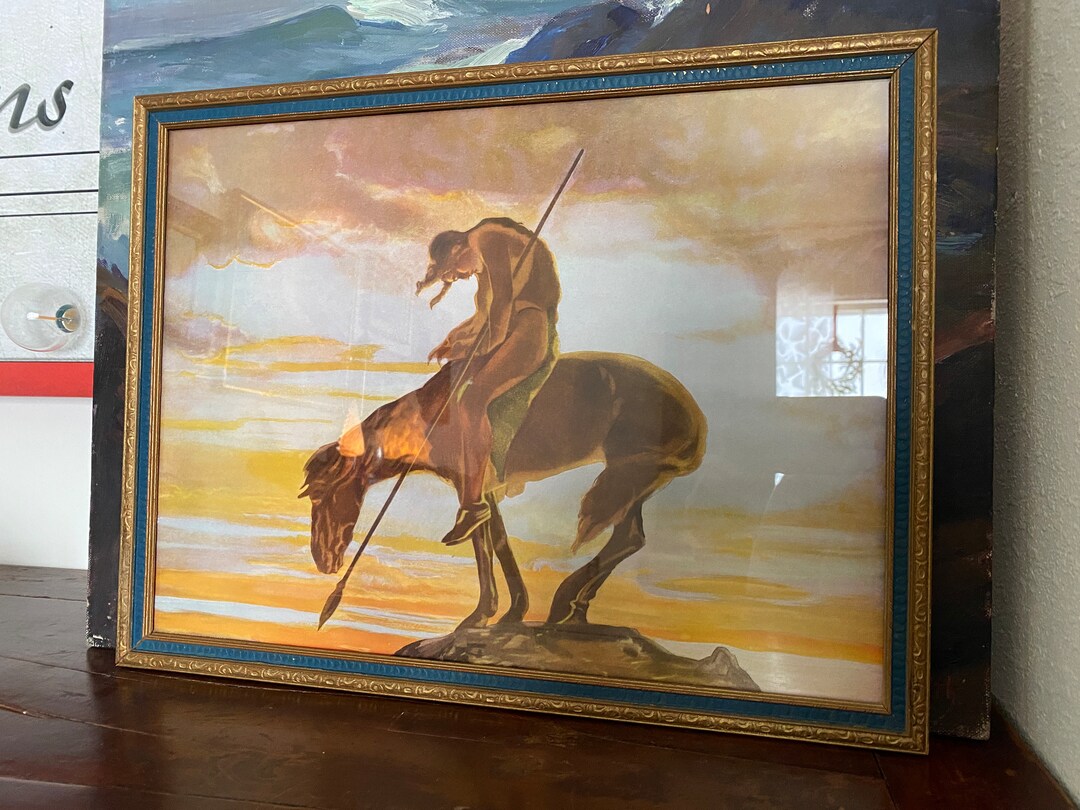 Vintage "end of the Trail" Lithograph Vintage 1930s Lithograph Vintage ...