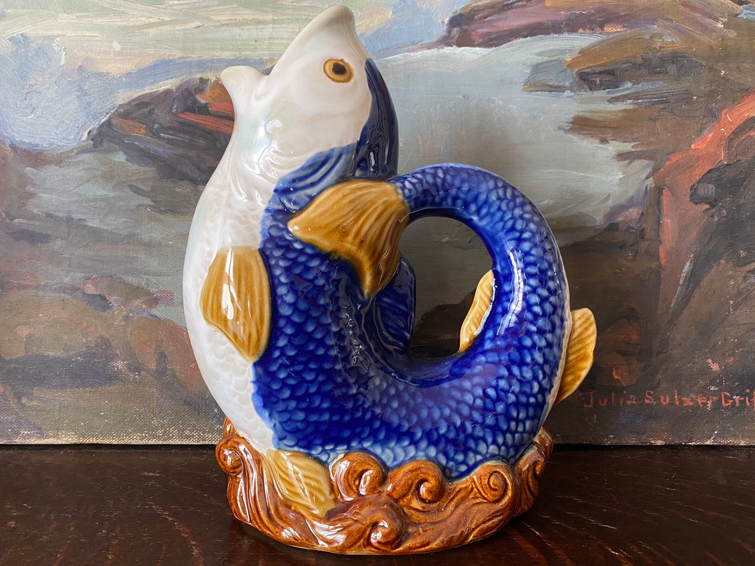 Vintage Mid Century Gurgle Fish Vintage Glug Jug Vintage Fish Gurgle ...