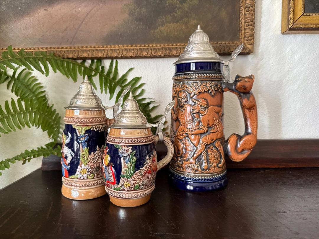Mid-century Original Gerzit Gerz West Germany Hunting Wild Boar Beer ...