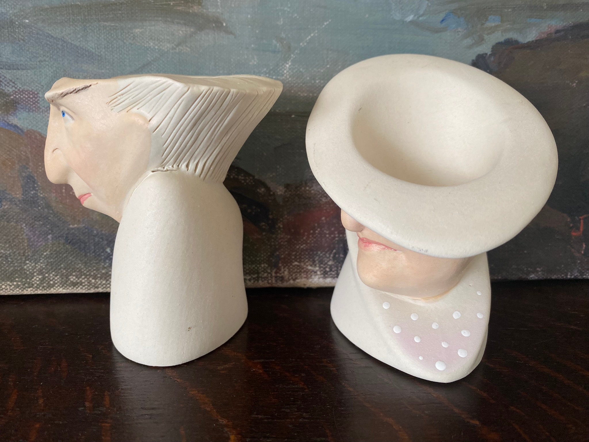 Late-20th Century Debbie Fecher-gramstad Pottery Egg Cup Pair Signed - Etsy