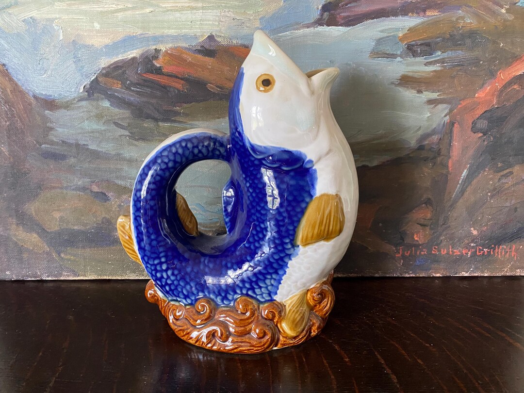 Vintage Gurgle Fish Pitcher Vintage Glug Jug Vintage Fish Gurgle Jug ...