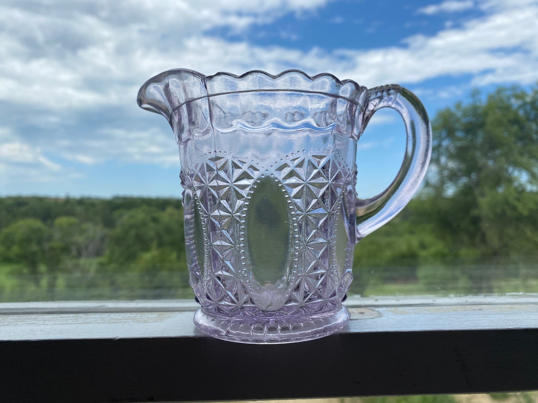 Antique Purple Early American Cut Glass Ewer Antique Sun Purple Cut ...