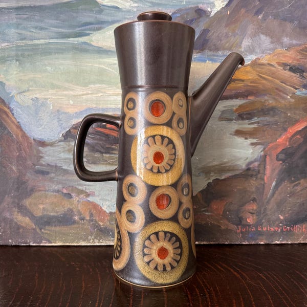 Stoneware Coffee Pot - Etsy