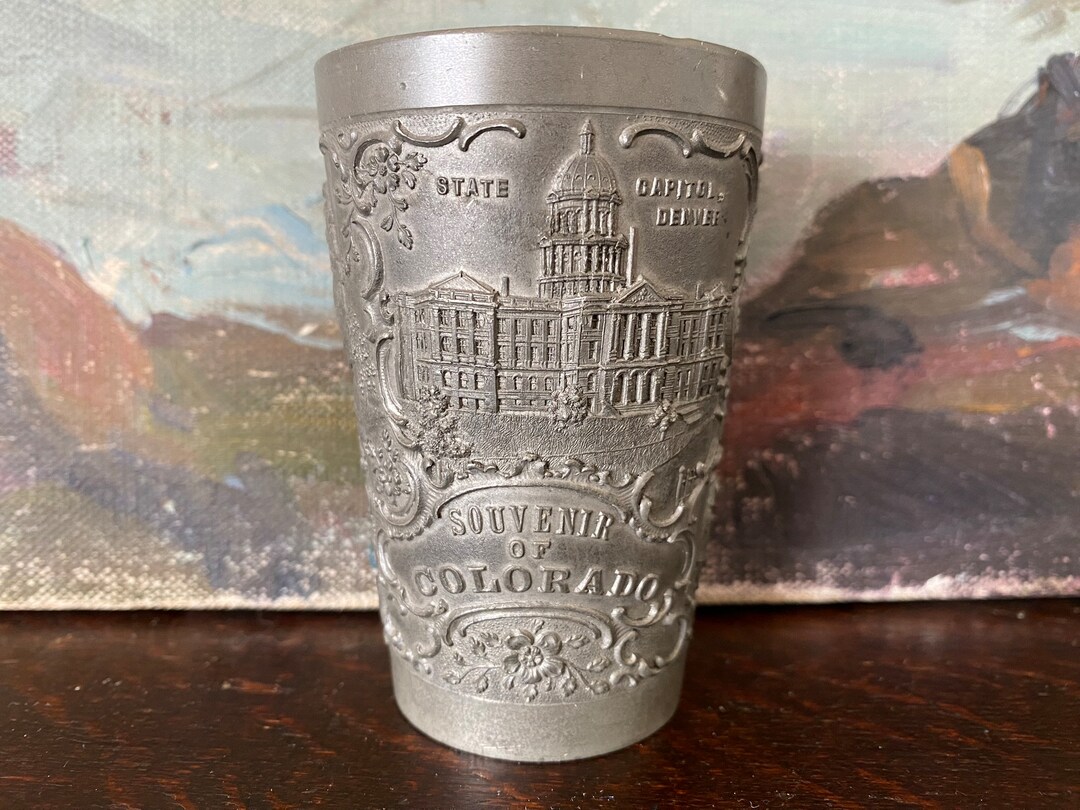 Antique German-made State of Colorado Pewter Souvenir Cup - Etsy