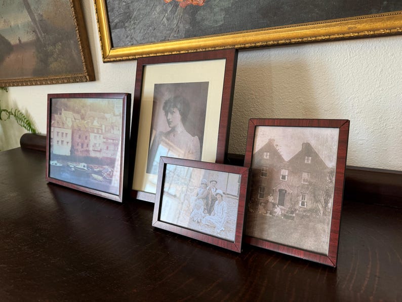 4 Vintage German Easelback Rosewood Frames Vintage Wood Picture Frame ...