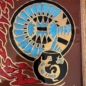 Vintage 24kt Gold Teissedre Designs Hand Painted Ceramic Tile Vintage ...