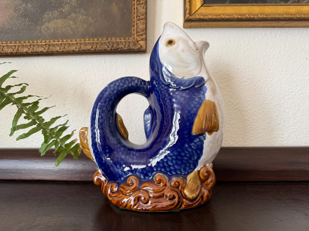 Vintage Gurgle Fish Pitcher Vintage Glug Jug Vintage Fish Gurgle Jug ...