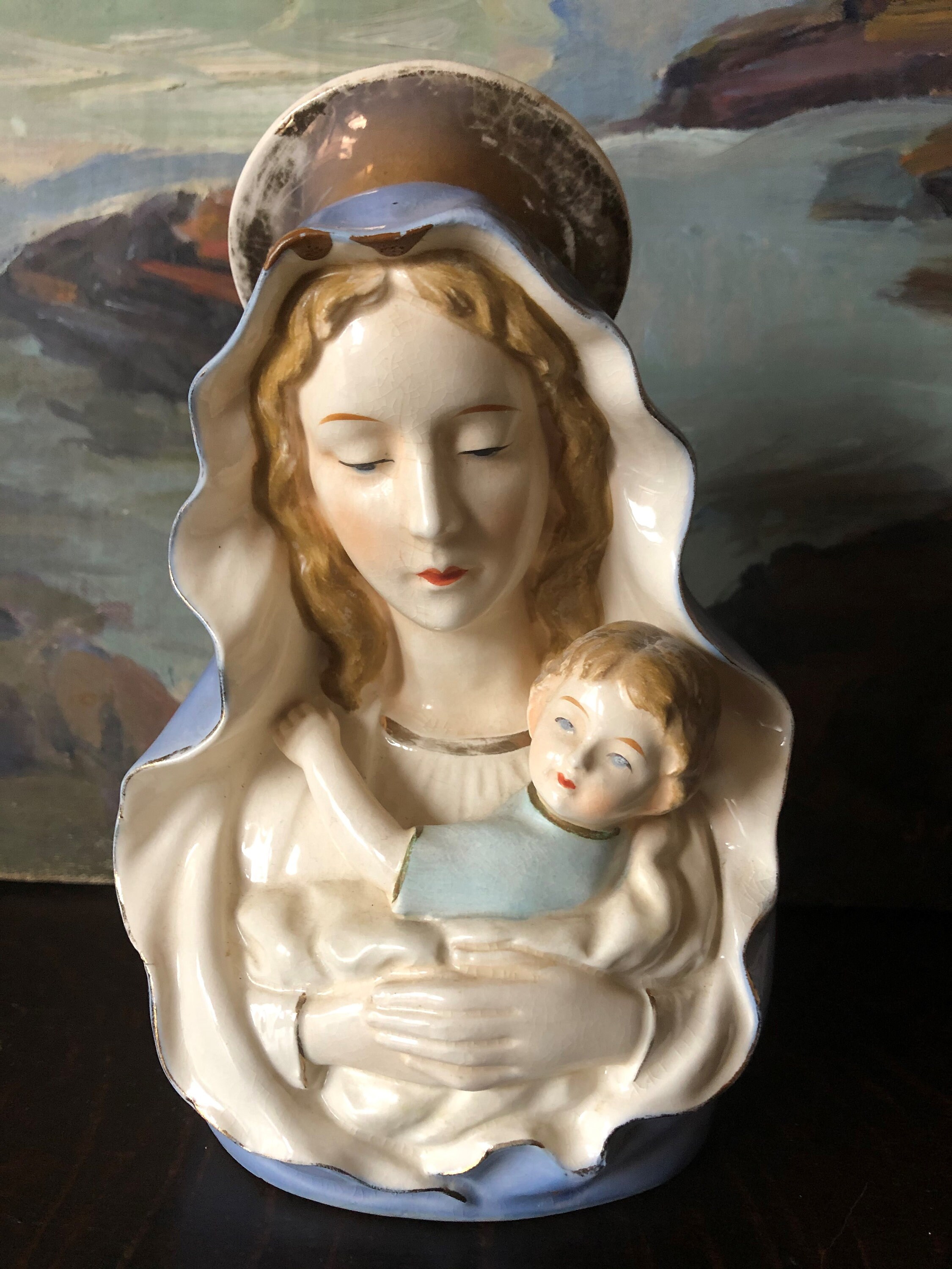Vintage Virgin Mary and Baby Jesus Head Vase Vintage Virgin | Etsy