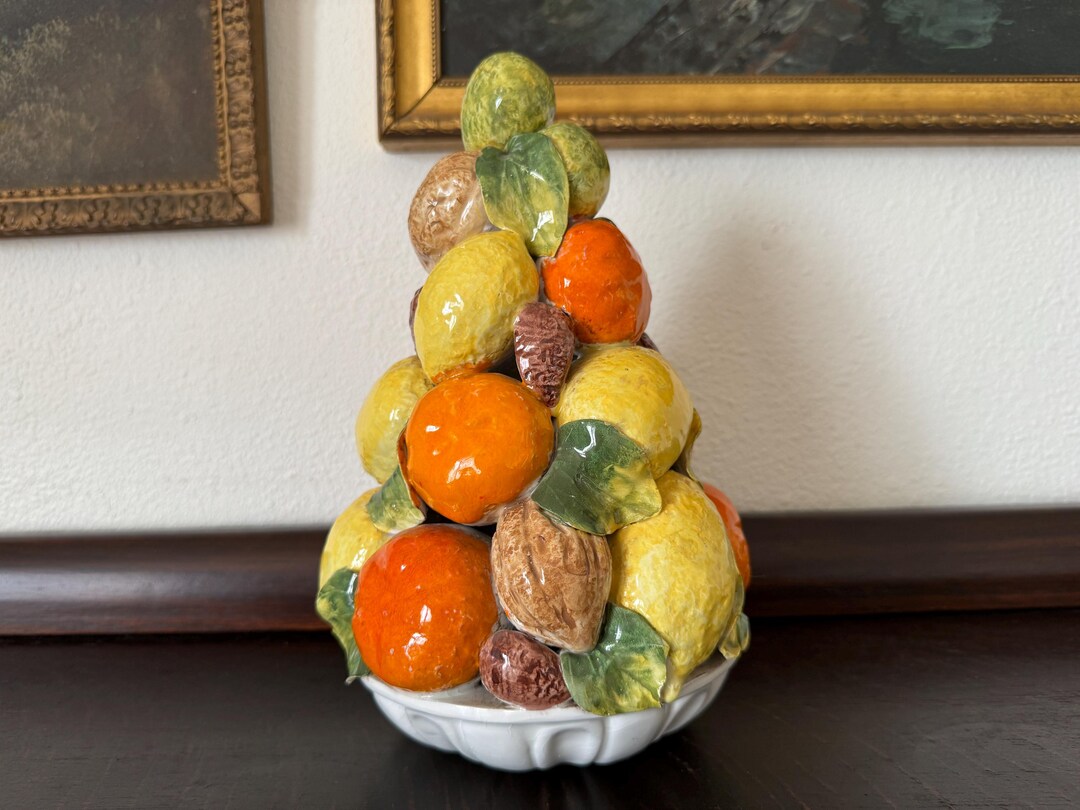 Vintage Italian Citrus Topiary Vintage Italian Capodimonte Lemon ...