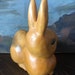Vintage Hand Carved Wood Rabbit Vintage Wooden Rabbit Figurine Vintage ...