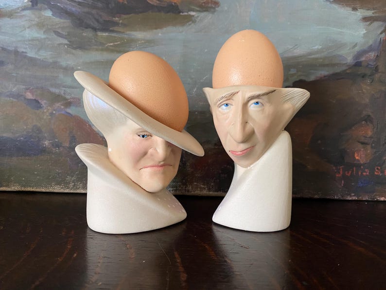 Late-20th Century Debbie Fecher-gramstad Pottery Egg Cup Pair Signed - Etsy