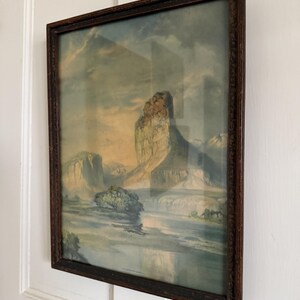 Antique "the Enchanted Highway" Thomas Moran Lithograph Antique Cliffs ...