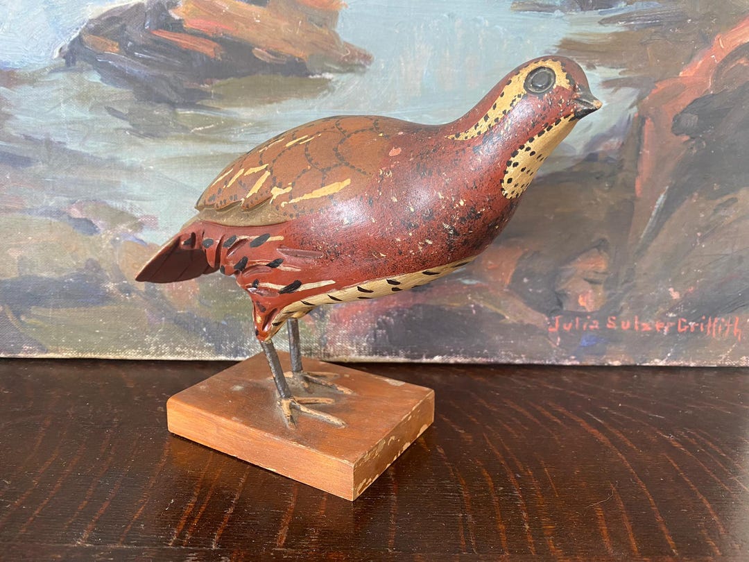 Vintage Carl Forslund Carved Wood Quail Sculpture Vintage Carl Forslund ...