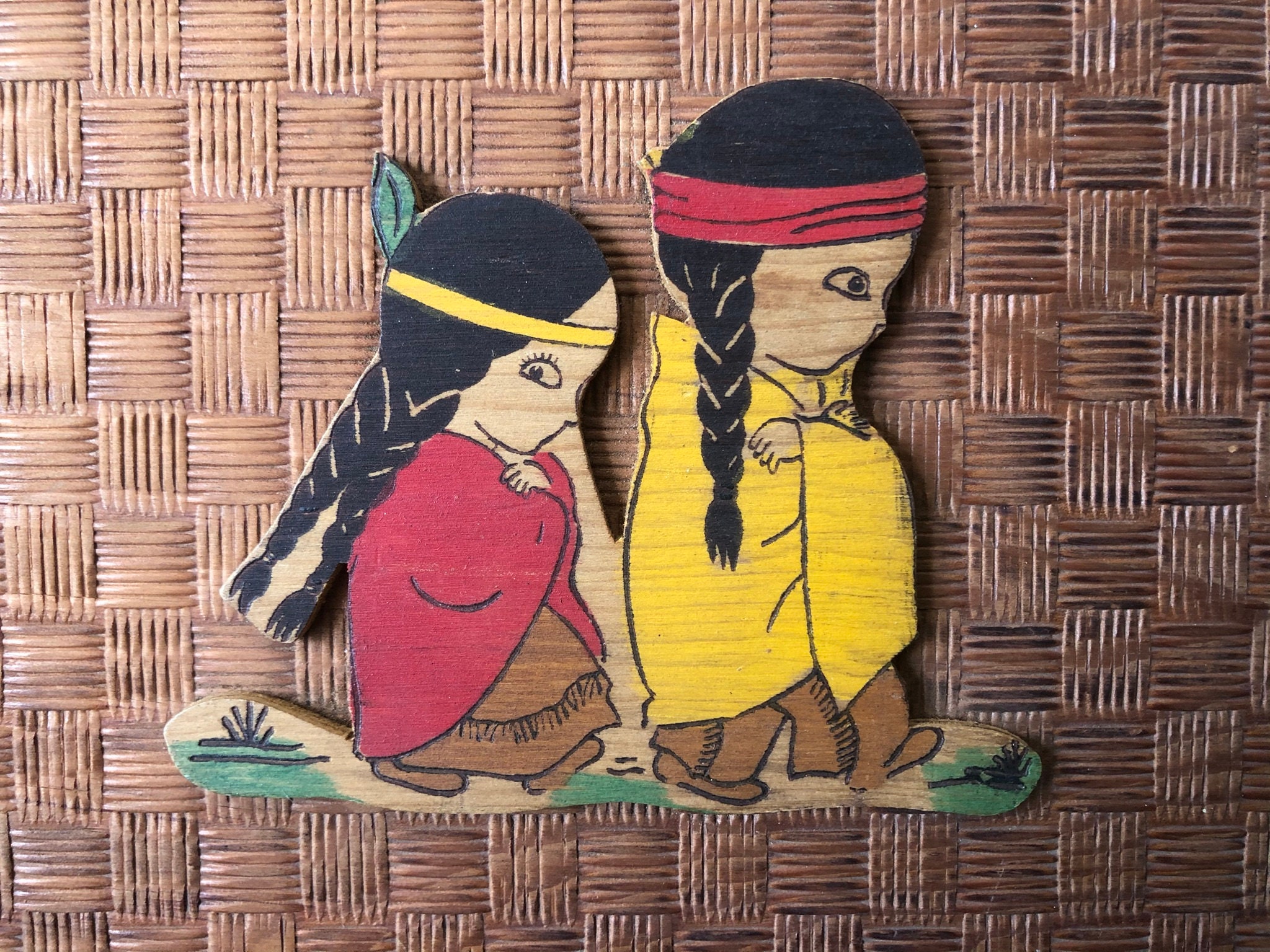 Vintage Wooden Scrapbook w/ Native American Design Vintage | Etsy