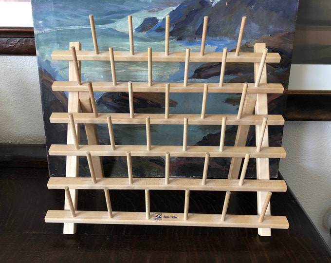 Vintage Wood Thread Rack Vintage Thread Caddy Vintage Wood Spool Holder ...