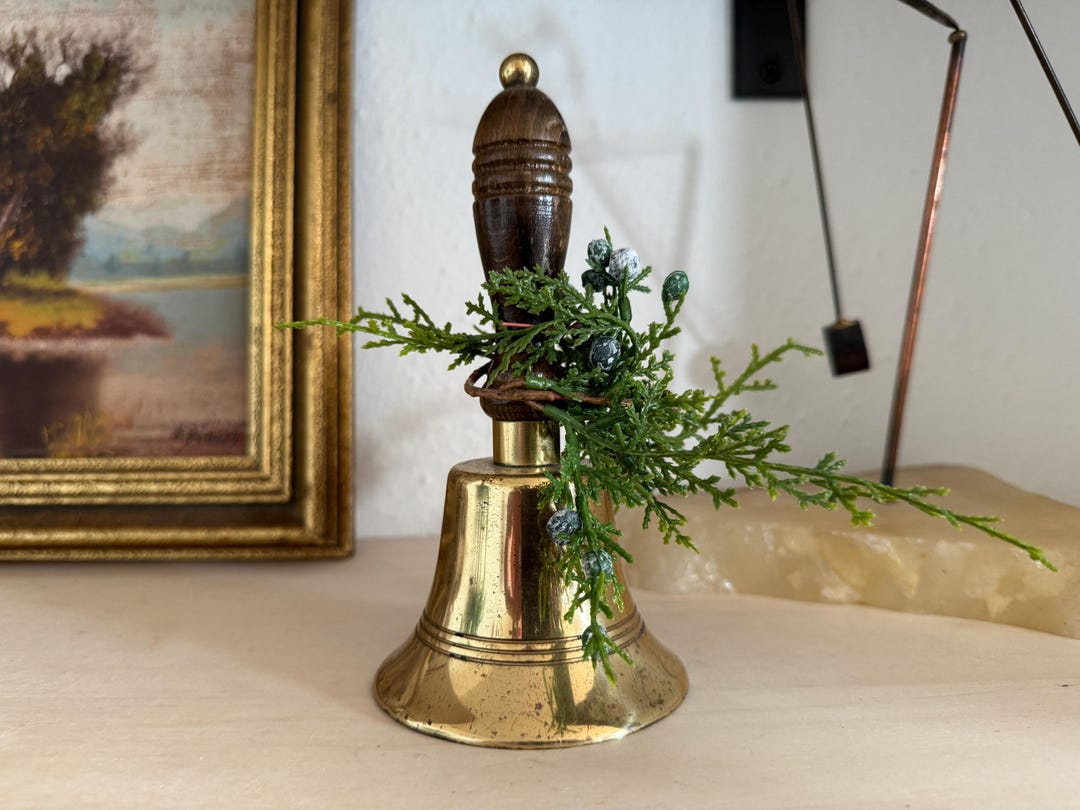 Vintage Brass Hand Bell Vintage Brass Dinner Bell Vintage Brass ...