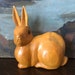 Vintage Hand Carved Wood Rabbit Vintage Wooden Rabbit Figurine Vintage ...