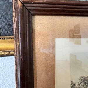 Vintage Hand-colored early Snow Etching Vintage Framed Blix Etching ...