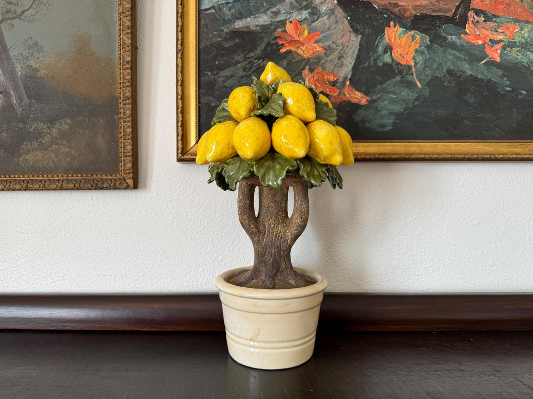 Vintage Italian Capodimonte Lemon Tree Topiary Vintage Italian ...