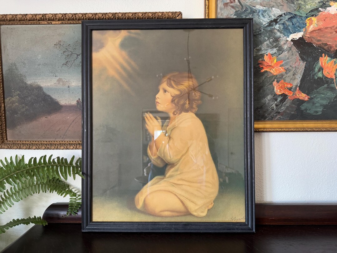 Mid-20th Century "the Infant Samuel" by Sir Joshua Reynolds Lithograph ...
