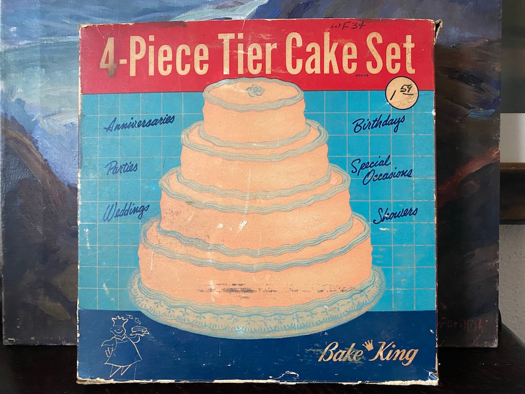 FINAL SALE - Vintage Bake King 4-piece Tier Cake Set Vintage Aluminum ...