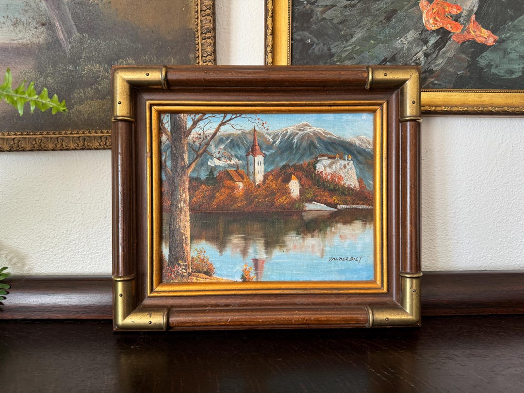 Vintage Vanderbilt European Landscape Oil Painting Vintage Vanderbilt ...