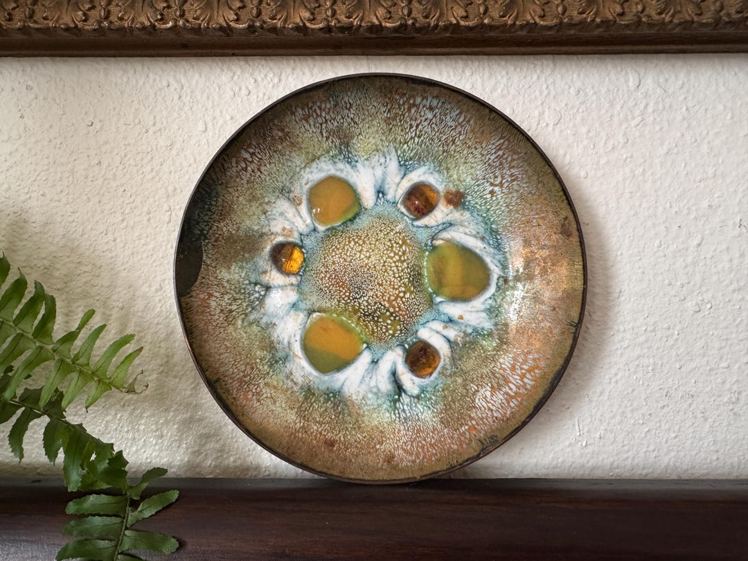 Vintage Edwards Star Original Enameled Copper Bowl Mid Century Modern ...