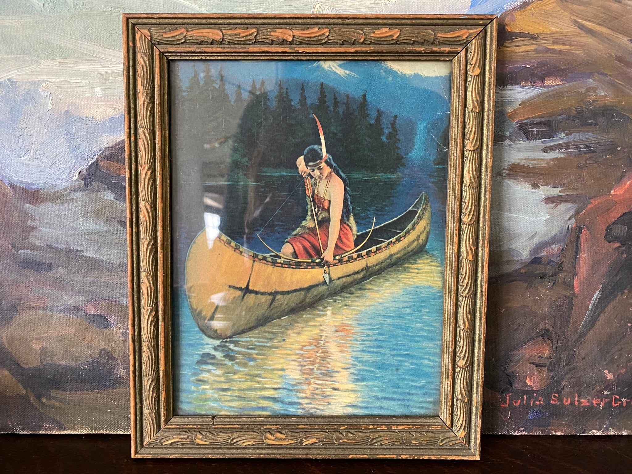 Printable Picture Of Indian Canoe