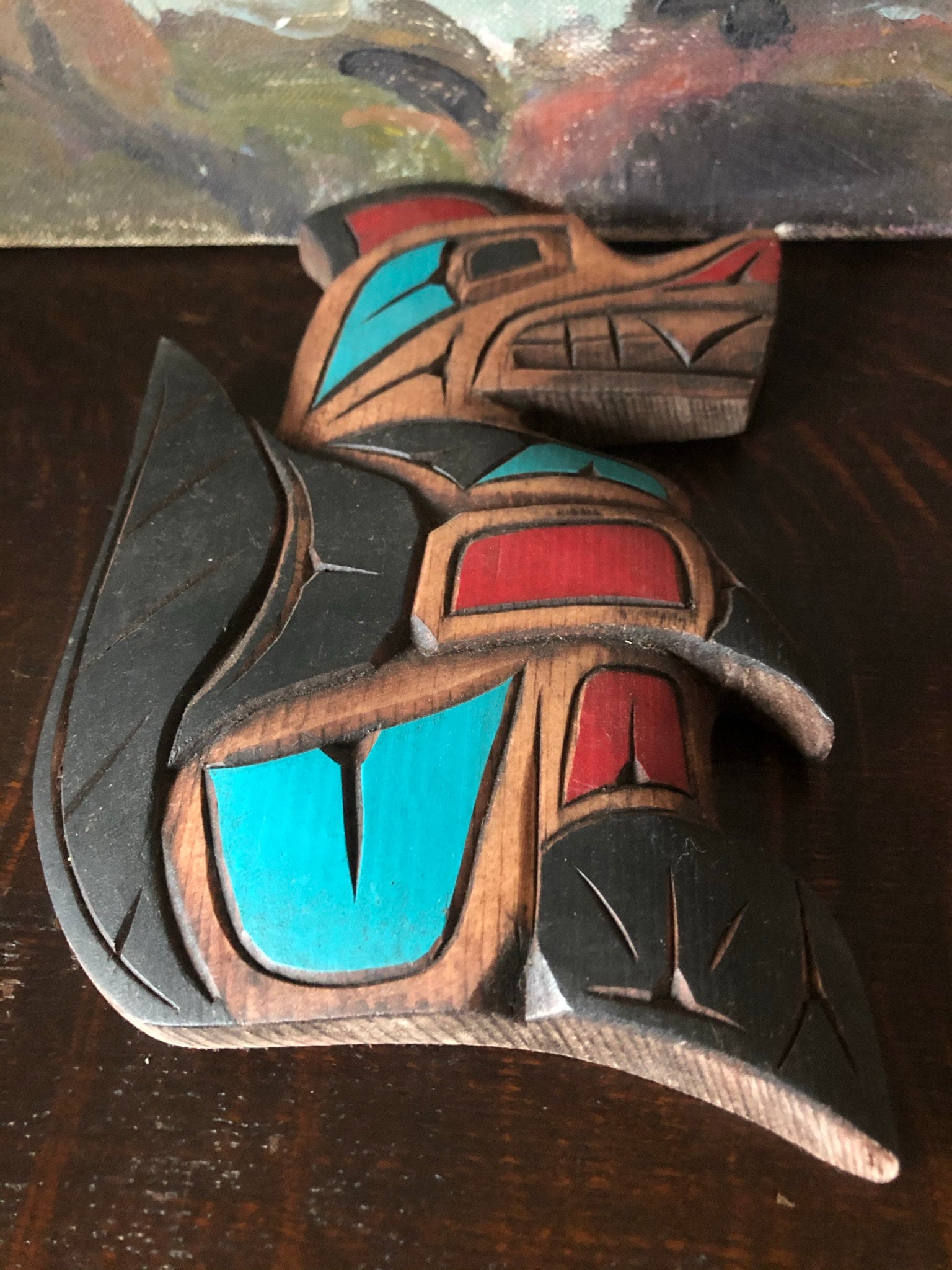 Vintage Signed Salish Wood Carving Vintage Coast Salish Wood | Etsy