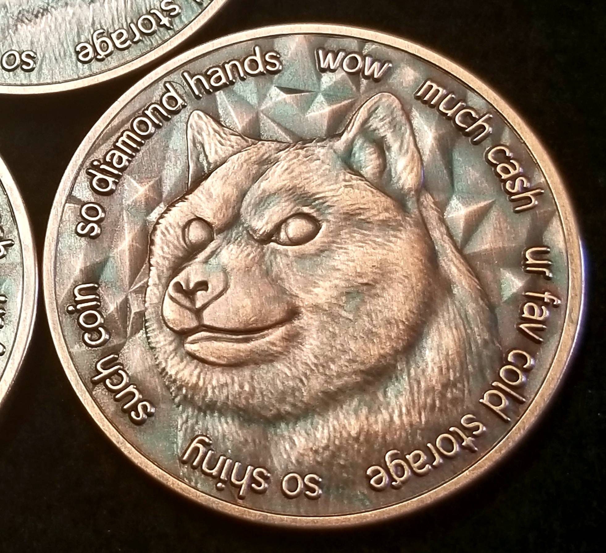 Doge & Wall Street Bets, 3 .999 pure copper 1 oz antiqued collectors ...