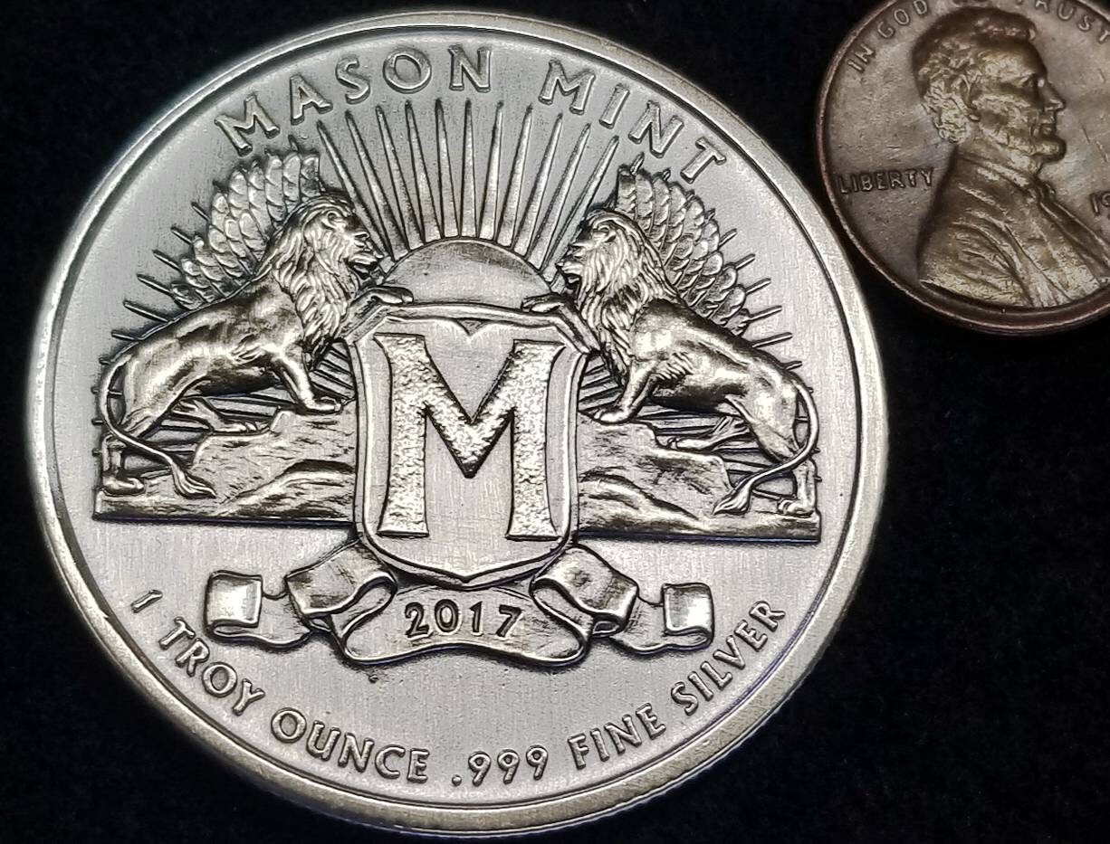 Mason Mint, Excellence in Minting, 1 Troy Ounce of .999 Antiqued Fine ...