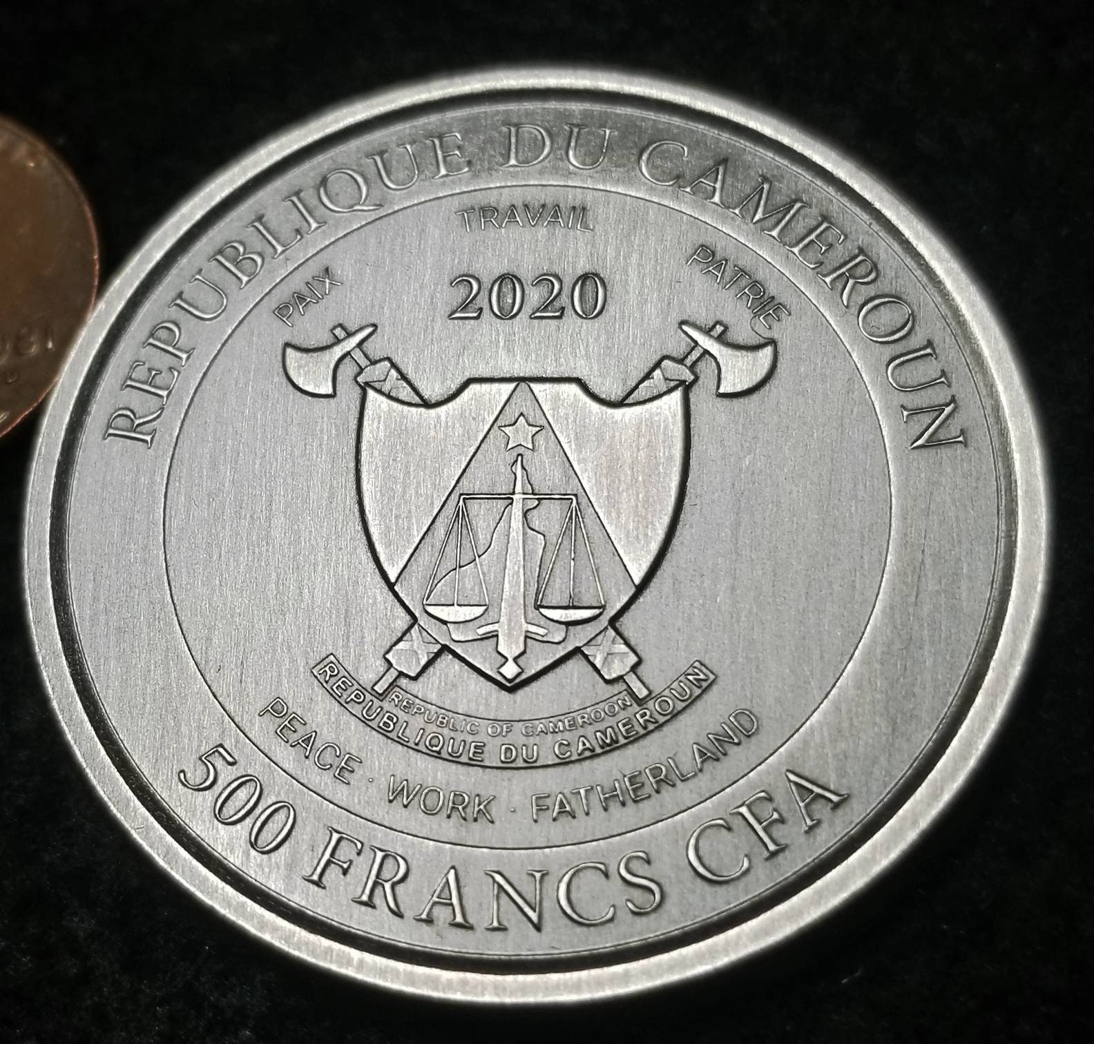 2020 Cameroon Mandrill Monkey, 1 Troy Ounce of .999 Antiqued Silver ...