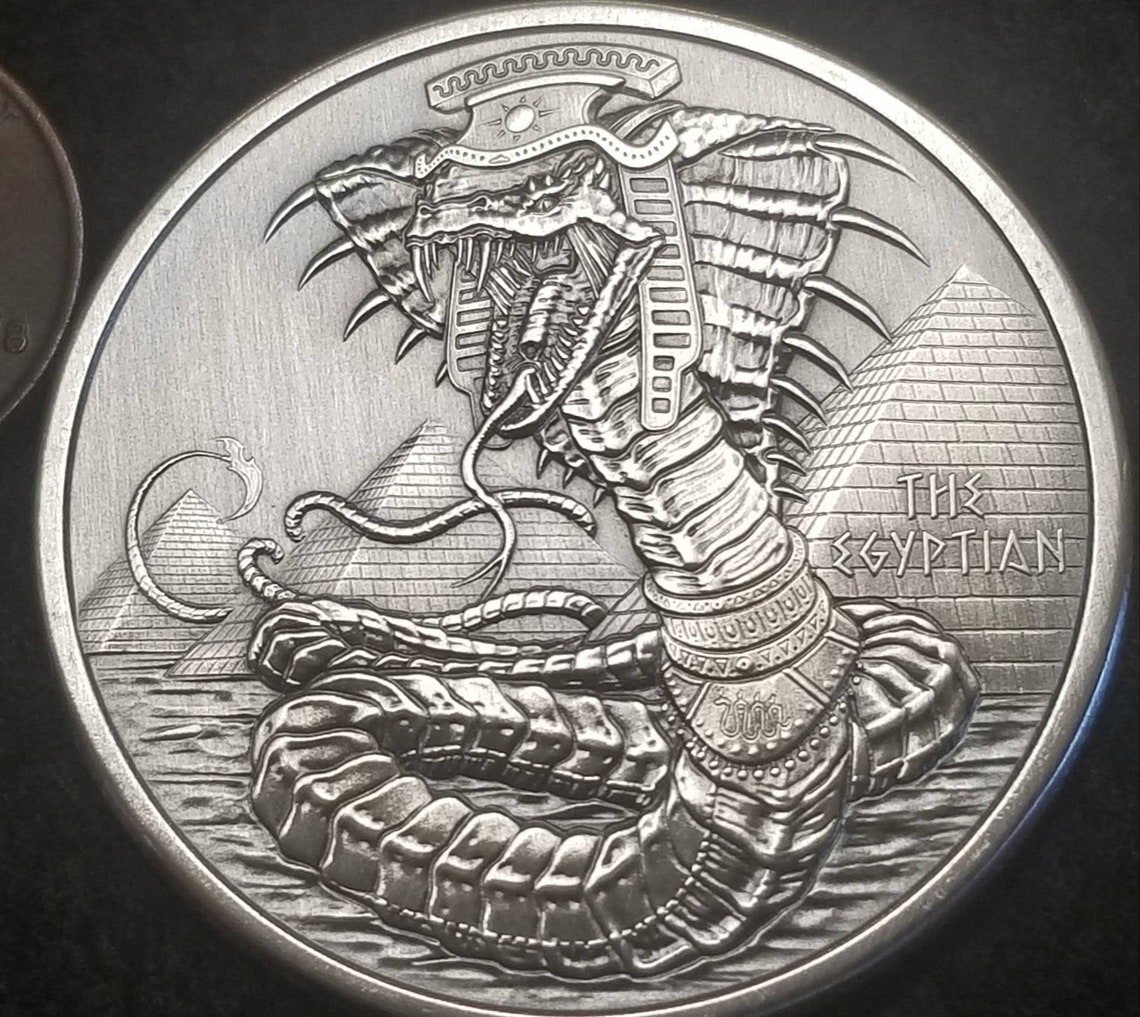 World of Dragons the Egyptian. 1 Troy Ounce of Antiqued .999 - Etsy