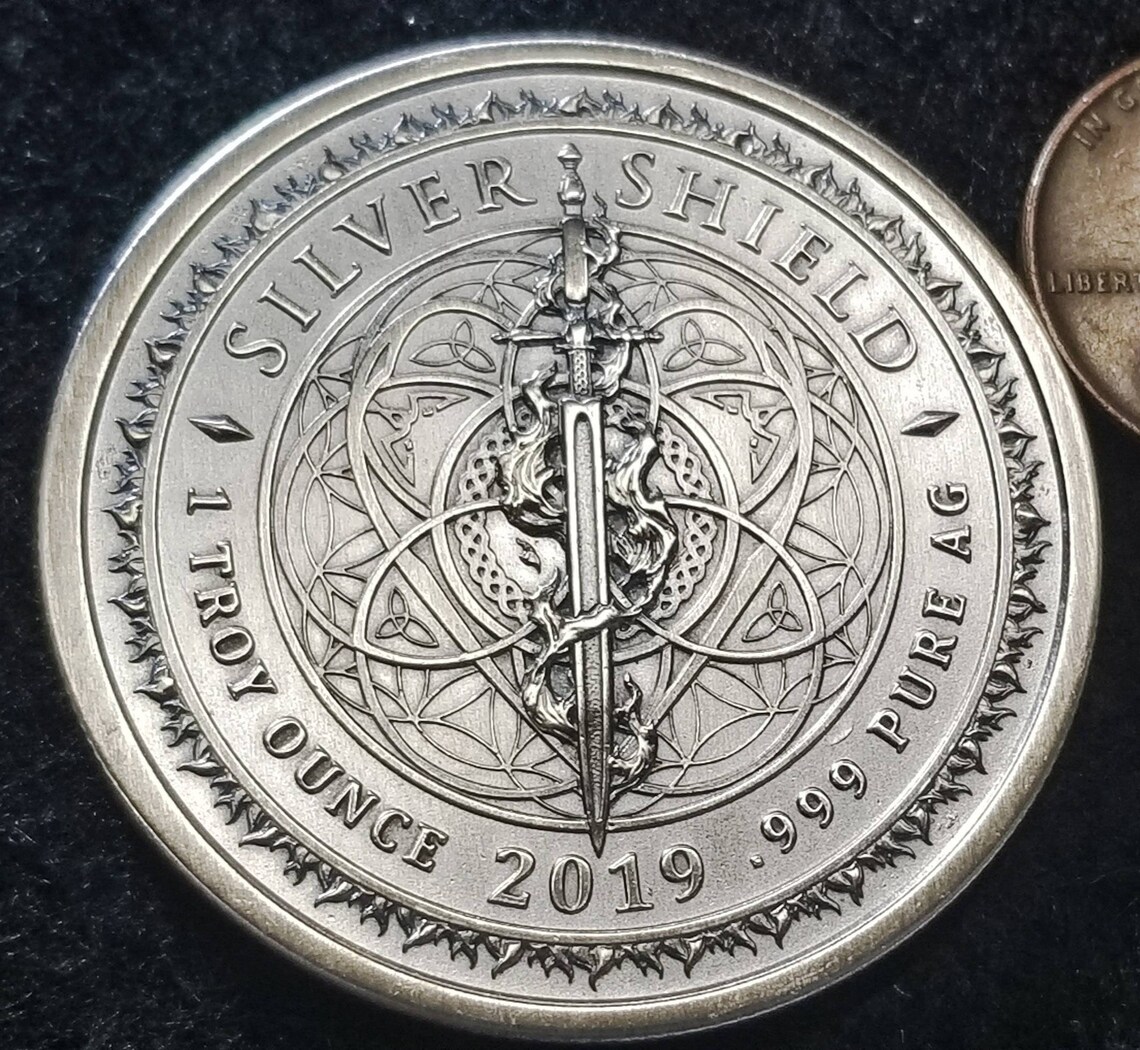 The 'peace Pipe' Silver Shield Mini-mintage, 1 Troy Ounce of Rare ...