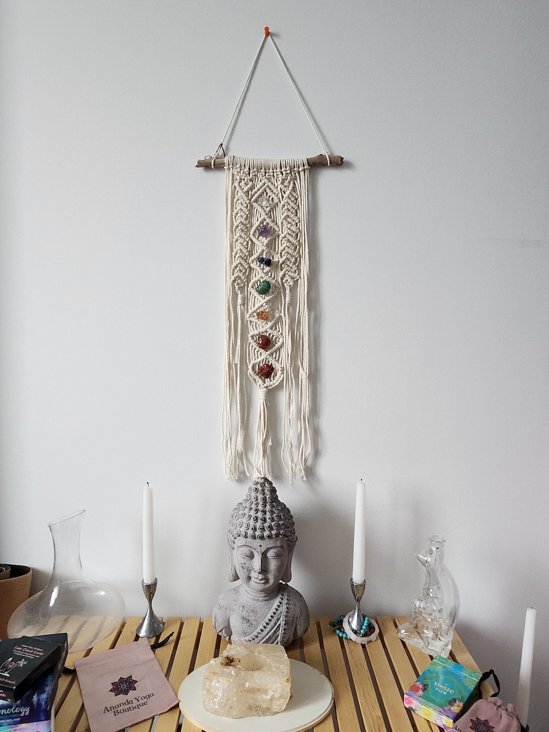 Chakra Stones Macrame Wall Hanging - Etsy
