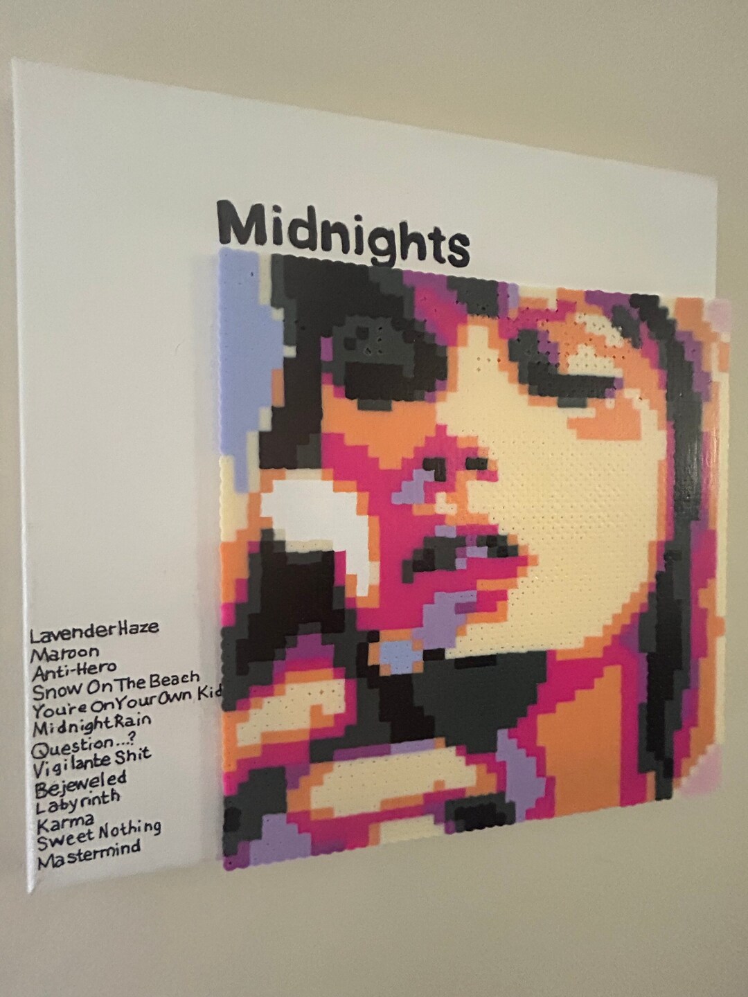 Taylor Swift inspired perler bead art Midnights melty bead swifties ...