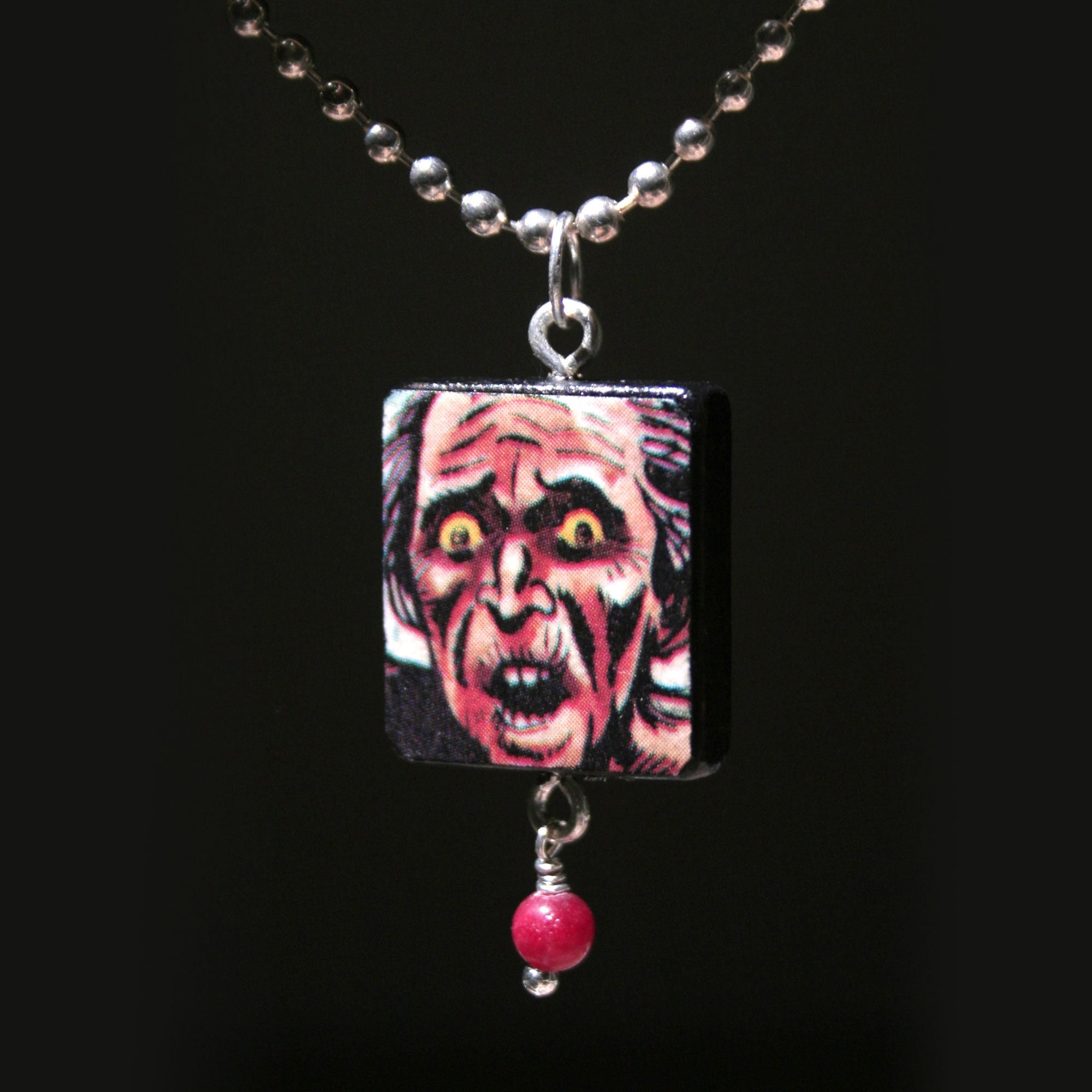 Z is for Zombie: Scrabble Tile Z Pendant With Zombie Blood - Etsy