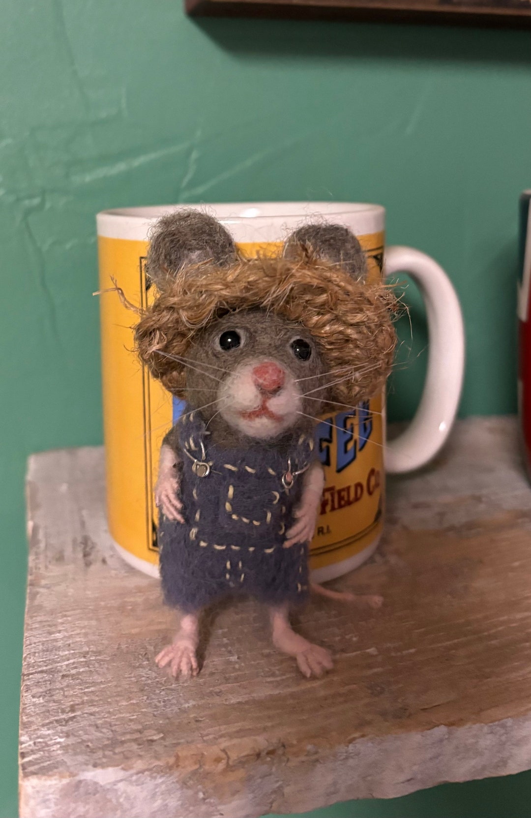 Needle Felted Mouse Figure - Etsy
