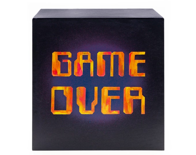 Hand-painted, Full-sized Cremation Urn, Game Over - Etsy