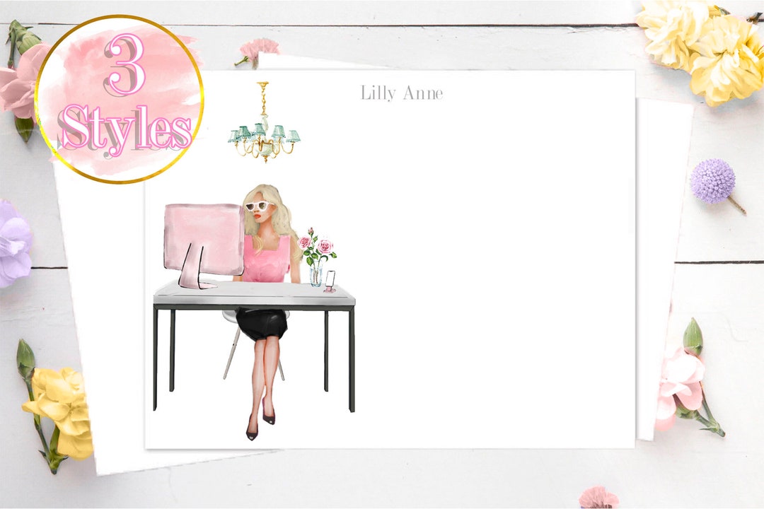 Girl Boss Stationery, Stationery Set, Office Girl Stationery ...