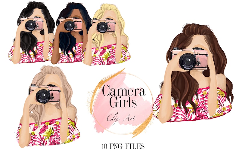 Girls With Cameras Clipart, Girls With Cameras Clip Art, Camera Girls ...