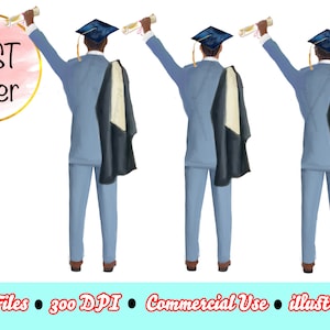 African American Graduation Male Clipart, Graduation Clipart ...
