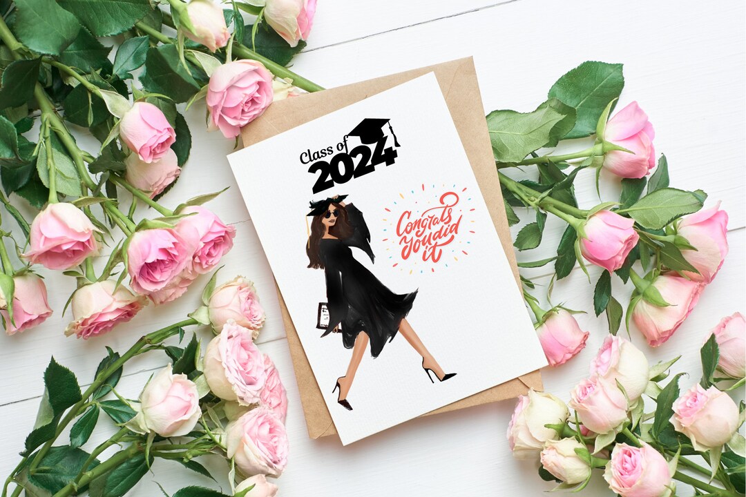 Personalized Graduation Card - Class of 2024 Congrats Grad! Greeting ...