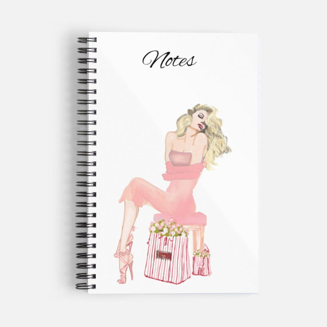 Fashion Illustration Notebook Pretty in Pink - Etsy