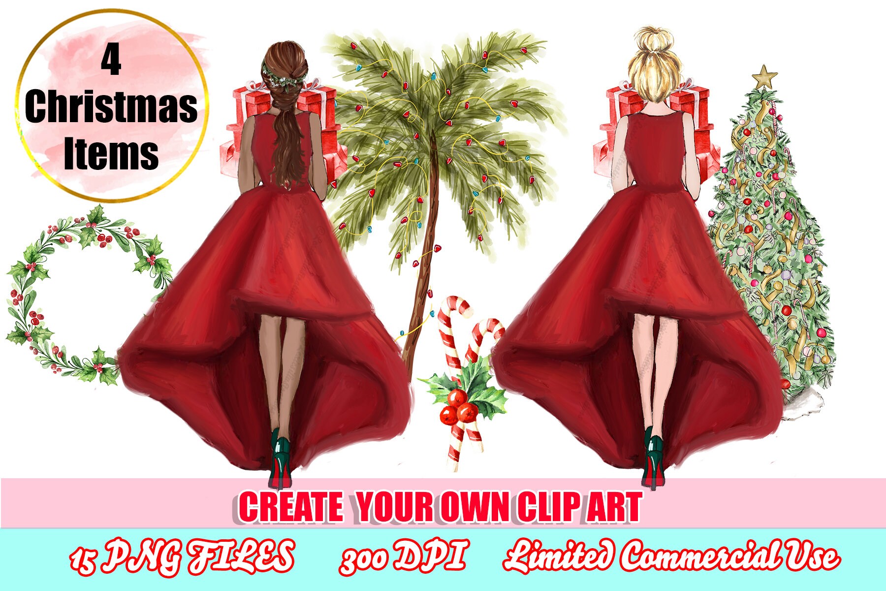 Christmas Clip Art Create Your Own Christmas Clip Art - Etsy