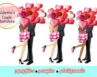Love Couple Clip Art Couple PNG Valentine's Day | Etsy
