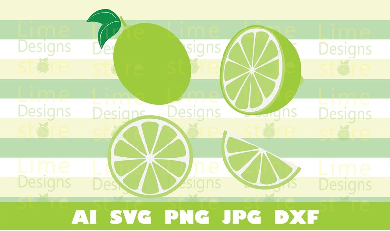 Lime, Cut Lime, Half Lime, Lime Slice - SVG Design Files for Cricut ...