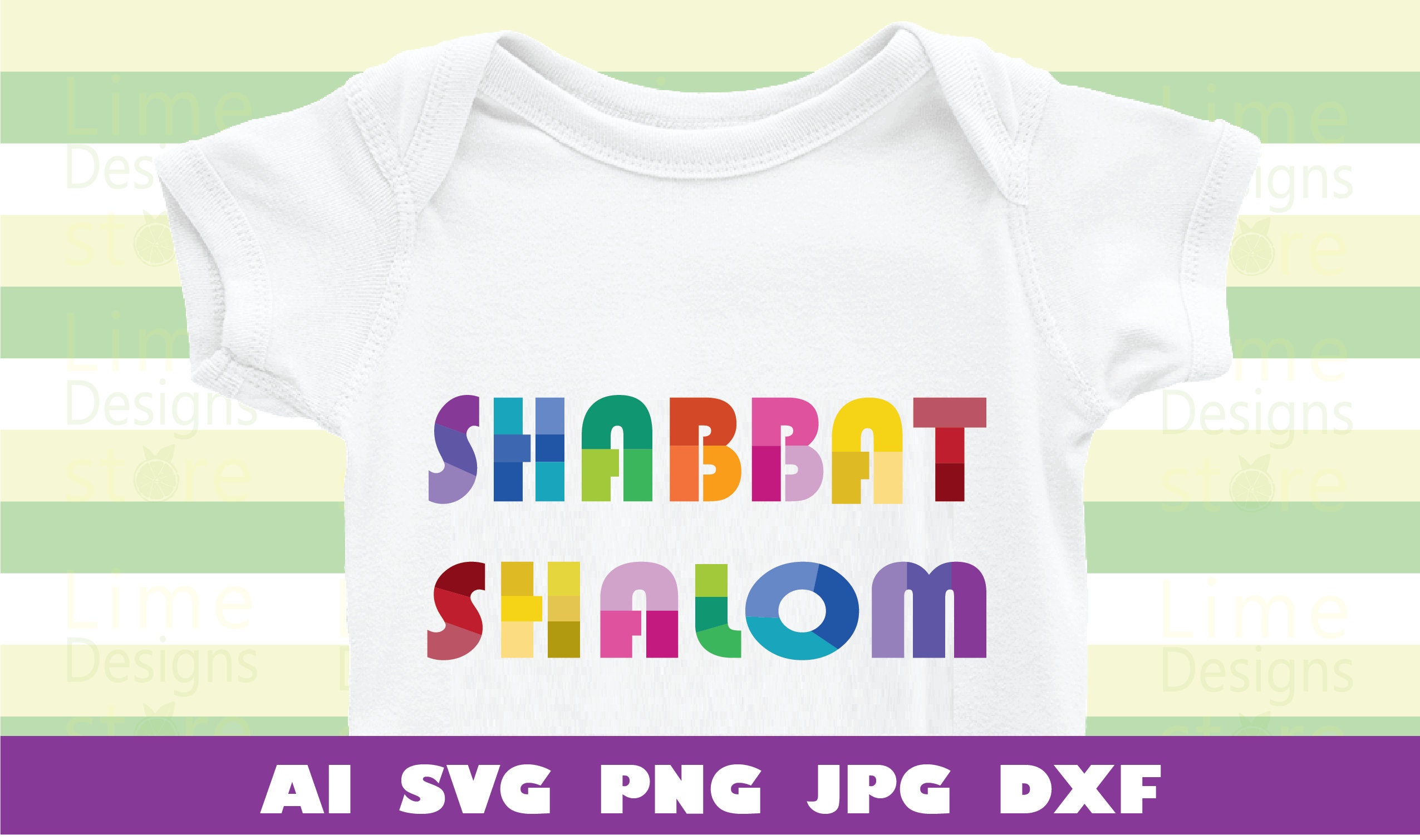 Shabbat Shalom - Jewish SVG - SVG Design Files for Cricut Silhouette ...