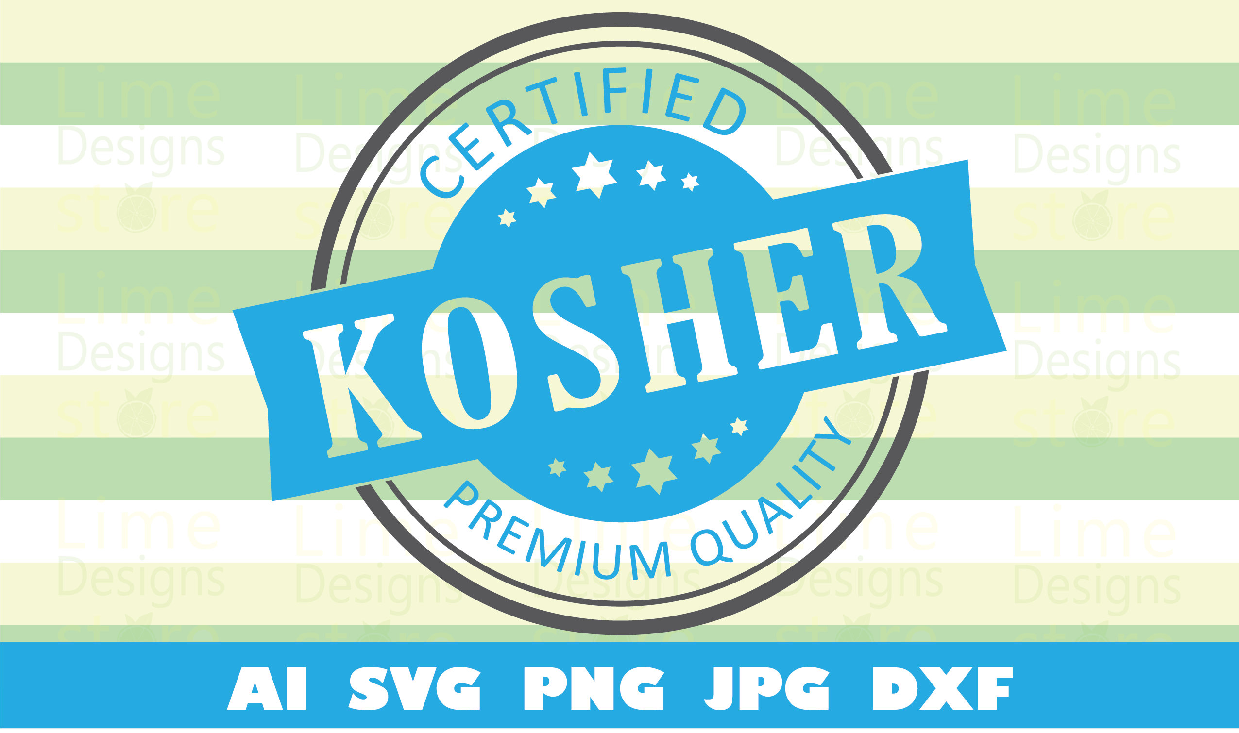 Kosher Certified - Jewish SVG - SVG Design Files for Cricut Silhouette ...