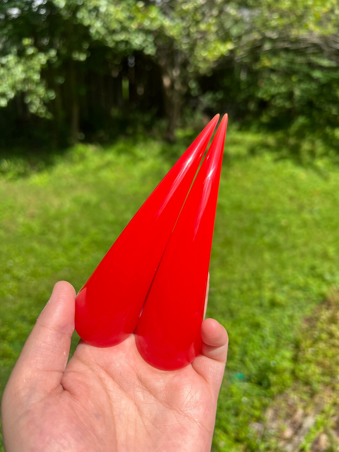 Solid Red Oni Horns - Etsy